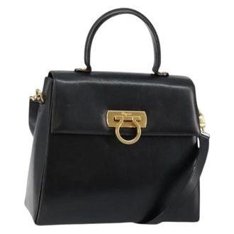 Ferragamo Sac &agrave; main en cuir Pre-owned - Femme - Pre-owned - Noir - Taille: ONE Size