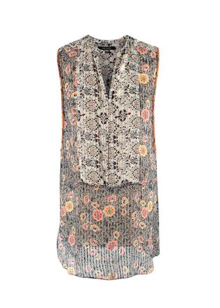 Isabel Marant Silk Floral Print Sleeveless Blouse Size XS