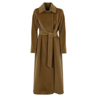 Max Mara Kamelwollmantel mit Breitem Kragen - - Coats - Damen - Braun - S
