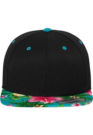 Flexfit Mixte Hawaiian Snapback Blk/Aqua One Size Casquette, blk/aqua, Taille unique EU