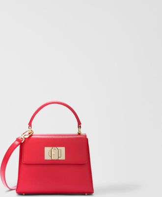 Furla 1927 Henkeltasche Mini Ruby Rot Strukturiertes Leder Damen