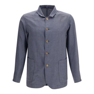 Finamore Jacke aus Baumwoll-Seiden-Mischung - - Jackets - Herren - Blau - M