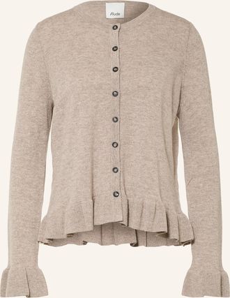 Allude Allude Strickjacke Mit Cashmere Und R&uuml;schen beige