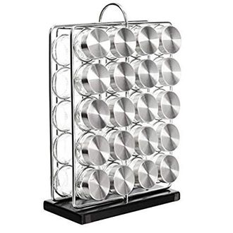 Amazon Basics Acier allié Support à épices vertical pour 20 pots, Blanc