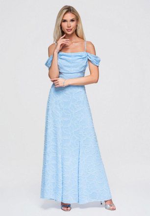 Ombre Abendkleid Damen Abendkleid mit elegantem Schnitt Blau M (kein Set, 1-tlg)