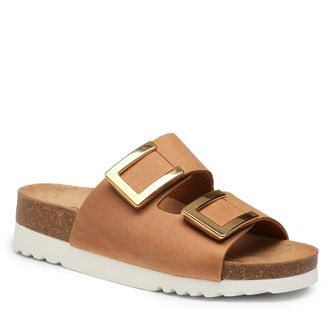 Scholl Pantoletten Scholl Monterey 2 Straps Ad Med MF30583 Braun