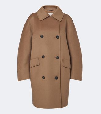 Max Mara Zweireihiger Mantel aus Schurwolle