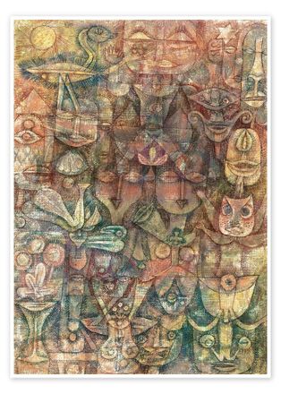 Posterlounge Seltsamer Garten Poster von Paul Klee 60 x 80 cm Wandbilder Wanddeko