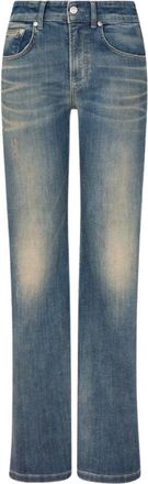 Moschino Femme, Jeans, Bleu, Taille: W26 Pantalon &Eacute;vas&eacute; en Denim de Coton