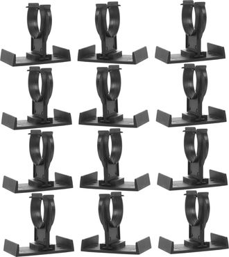 Angoily 20 Stück Teiliges Verstellbare Schwarze PP Sockelclips für Küchenschränke Robuste Möbelbeine Nivellierfüße Kickboard Halterungen für Sockelleisten Sch