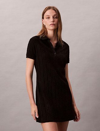 Calvin Klein Robe polo en jacquard avec logo