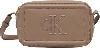 Calvin Klein Femme, Sacs, Beige, Taille: ONE Size Sac Bandouli&egrave;re Appareil Photo Monogramme Signature