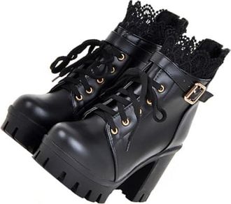 BESPORTBLE Bottines Courtes &agrave; Talon &Eacute;pais pour Femme &Eacute;l&eacute;gantes et Confortables PU L&eacute;g&egrave;res et Adapt&eacute;es &agrave; Hiver Chaussures de Mode pour F&ecirc;tes et Sorties