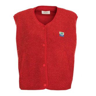 American Vintage Femme, Vestes, Rouge, Taille: 36/38 FR Gilet en polaire Hoktown Hok16B