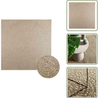 vidaXL vidaXL Teppich ZIZUR Beige 240x240 cm Jute-Optik Indoor und Outdoor