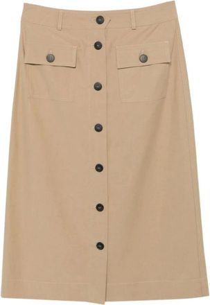 Liu Jo Femme, Jupes, Beige, Taille: 42 FR Midi Skirts