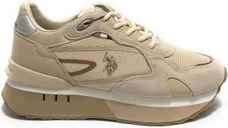 U.S.Polo Association Chaussures US Polo Femme Sneaker Vicky001 en Suede/Mesh Beige, beige, 40 EU