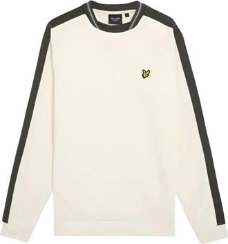 Lyle & Scott Homme, Sweatshirts et sweats &agrave; capuche, Blanc, Taille: M Panel Detail Crew Neck SweaT-shirt