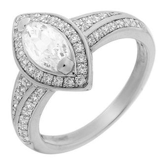 Orphelia Femme 925 Argent Marquise Blanc Oxyde de Zirconium