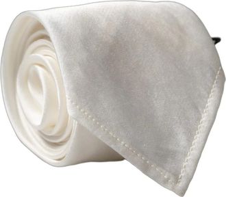 Dolce & Gabbana Homme, Accessoires, Blanc, Taille: ONE Size Cravate