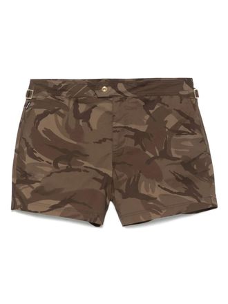 Tom Ford short de bain à imprimé camouflage - Vert