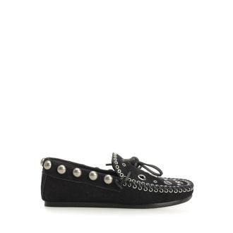 Isabel Marant Wildleder Mokassin mit &Ouml;sen - - Shoes - Damen - Schwarzk - 37 EU