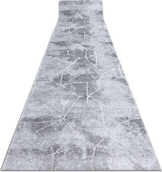 RugsX Rugsx - Läufer Strukturell mefe 2783 Marmor zwei Ebenen aus Vlies grau 100 cm grey 100x630 cm