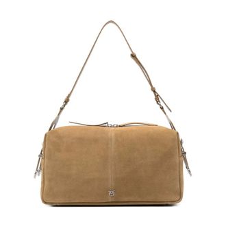 Pinko Pinko, Femme, Sacs, Brun, Taille: ONE Size Keeper Bag Shoulder Bag