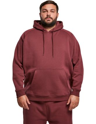 Urban Classics Herren Kapuzenpullover Blank Hoody, klassischer Hoodie für Männer, Loose Fit, 4XL, Cherry