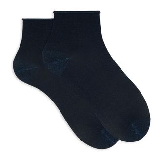 Gallo Gallo, Femme, Sous-v&ecirc;tements, Bleu, Taille: ONE Size Chaussettes Courtes &agrave; Effet Lurex