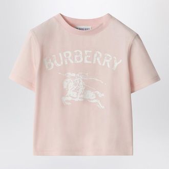 Burberry Pink stretch cotton T-shirt with EKD