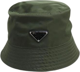 Prada unisex, Pre-owned, Vert, Taille: ONE Size Chapeau en nylon Pre-owned
