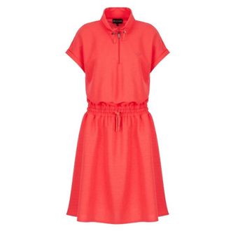 Emporio Armani Verstellbares Hemdblusenkleid mit Rei&szlig;verschluss - - Dresses - Damen - Rot - XS