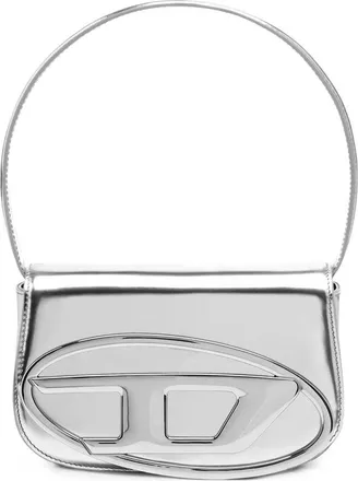 Diesel Silver Leather Shoulder Bag