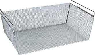 WENKO Regaleinhängekorb L Aufbewahrungs-Korb für Schränke Silber