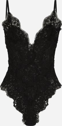 Dolce & Gabbana Body Aus Tüll Und Chantilly-spitze - Frau Unterwäsche Schwarz 2