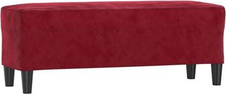 vidaXL Vidaxl - Banc Rouge bordeaux 100x35x41 cm Velours