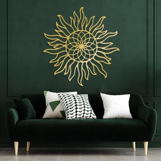 Generic Luxuri&ouml;se, minimalistische, abstrakte Wandkunst aus Metall, hochwertige Wanddekoration f&uuml;r Zuhause, Sonne, spiralf&ouml;rmige Sonnenkunst, heilige Geometri