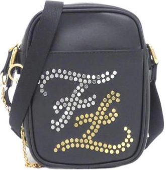 Fendi Sac bandouli&egrave;re en cuir Pre-owned - Femme - Pre-owned - Noir - Taille: ONE Size