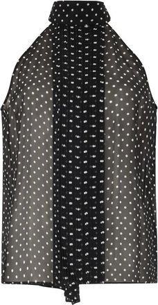 Tom Ford Femme, Blouses et Chemises, Multicolore, Taille: 36 FR Haut Lavalli&egrave;re &agrave; Pois en Georgette avec Col Halter