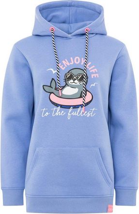 Zwillingsherz Hoodie Seepferdchen Cowbody mit Stickerei, Kapuze, Fronttasche