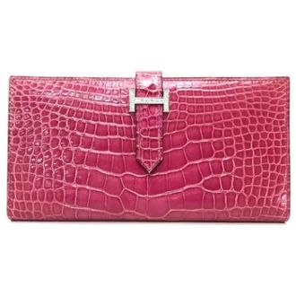 Herm&egrave;s Pre-owned Long wallet (bi-fold) - - Pre-owned - Damen - Rosa - ONE SIZE