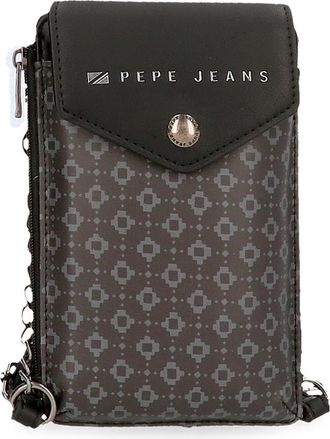 Pepe Jeans London Bethany Kleine Umhängetasche Schwarz 9,5x16,5 cm Kunstleder, Schwarz, Talla única, Kleine Umhängetasche
