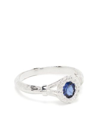 Bleue Burnham Bound Willow Ring mit Saphir - Silber