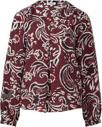 s.Oliver Langarmbluse Bluse Strukturierte Viskosemix-Bluse mit All-over-Print