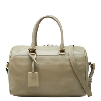 Saint Laurent Pre-owned Duffle 6 Leather 2way Bag - Femme - Pre-owned - Beige - Taille: ONE Size