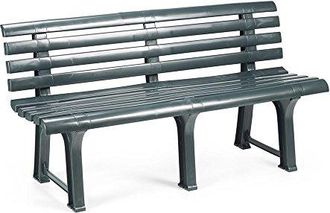 Dmora Außenbank, Made in Italy, 145x49x74 cm, Farbe Grün