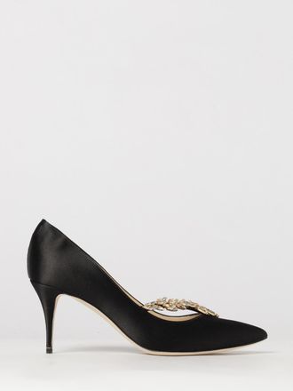 Manolo Blahnik Escarpins Nadira en satin avec d&eacute;coration en cristal