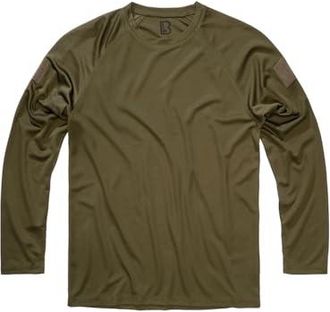 Brandit T-Shirt &agrave; Manches Longues &agrave; s&eacute;chage Rapide, Plusieurs Couleurs, Tailles S &agrave; 7XL, Olive, 7XL