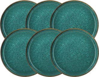 Bitz Speiseteller matt Green/Shiny Green 27 cm Set6